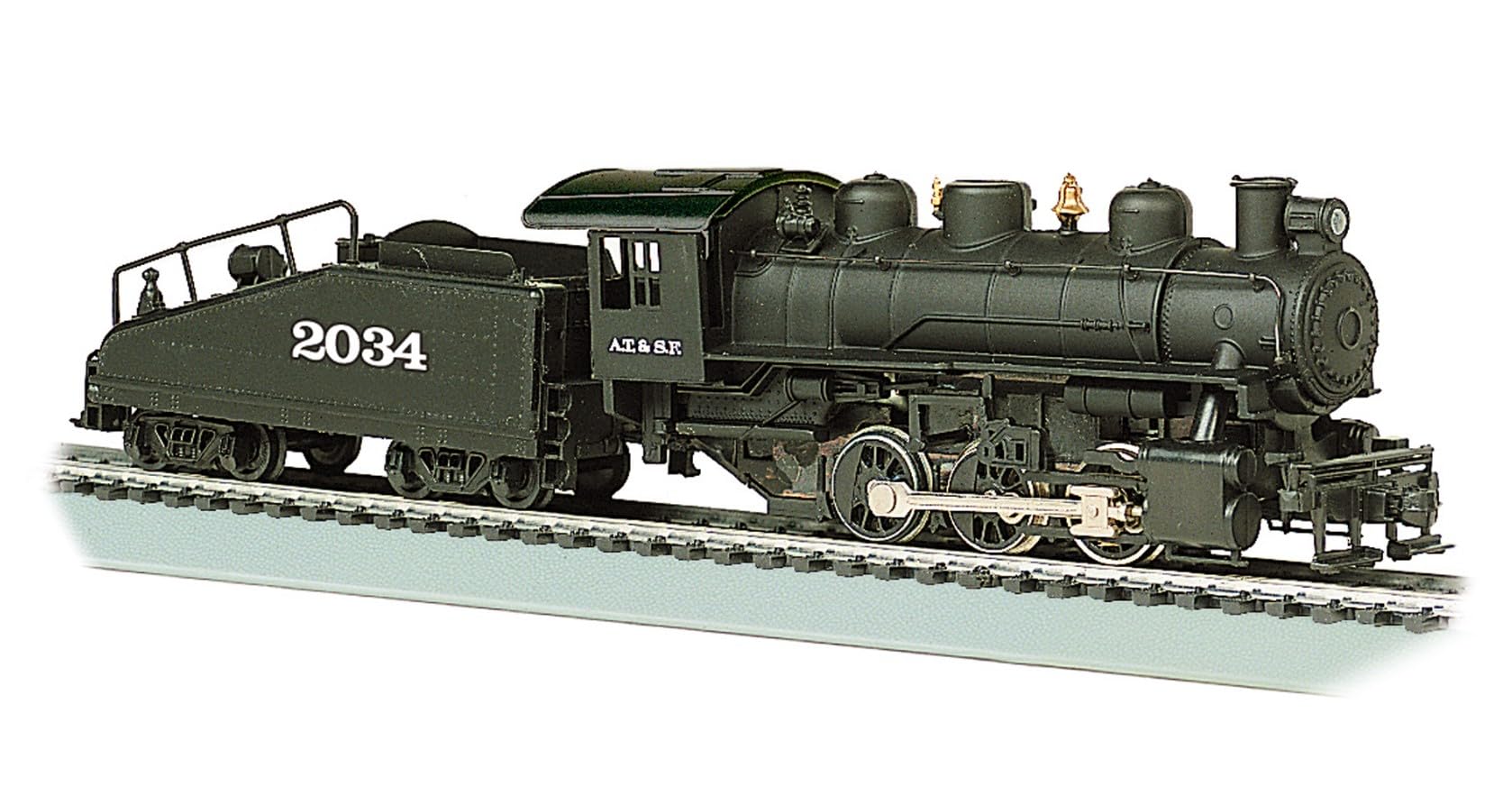 Bachmann Trains - USRA 0-6-0 Locomotive with Smoke and Slope Tender - ATSF #2034 - HO Scale
