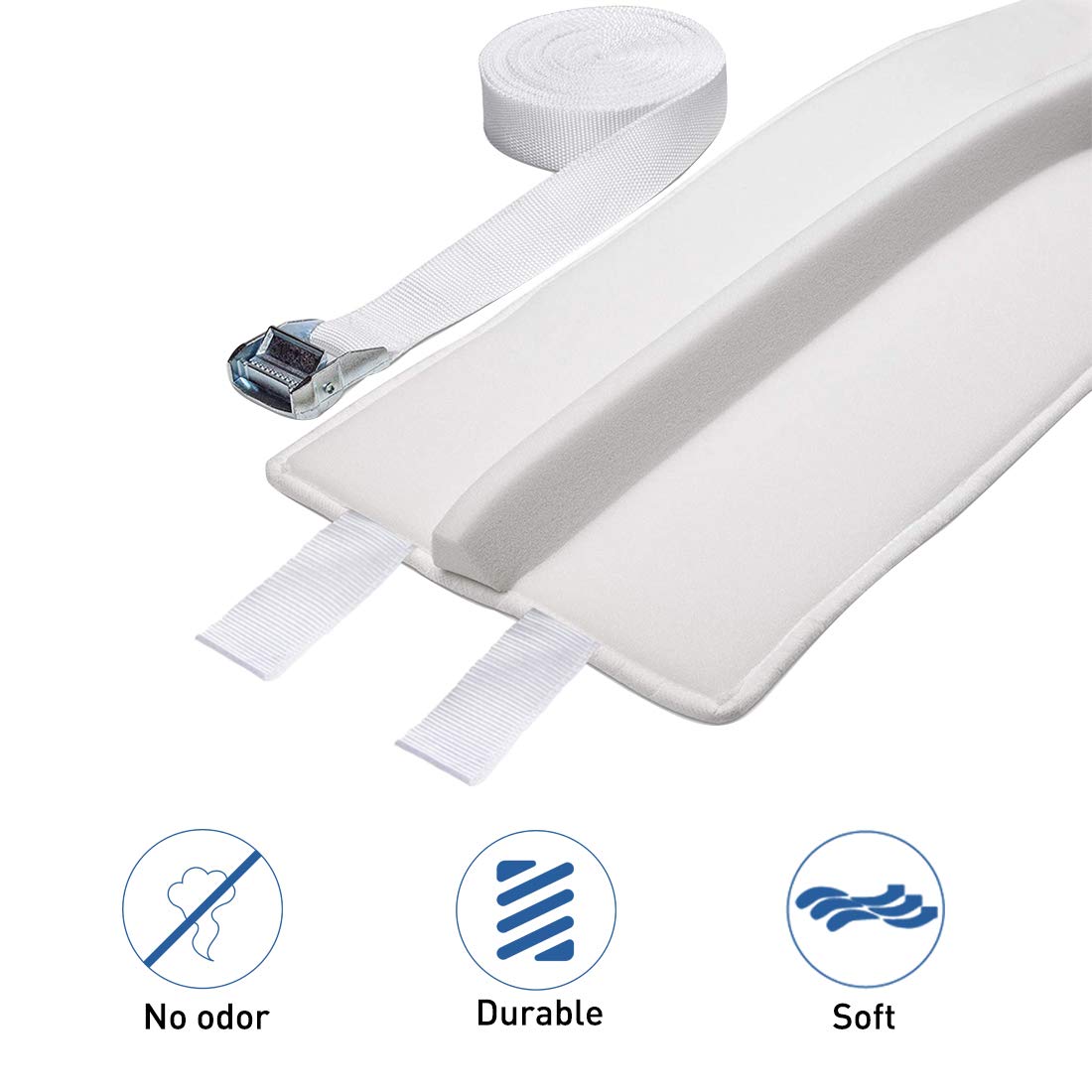 HITOMEN Bed Bridge, Twin to King Bed Converter Kit, Bed Gap Filler with Strap, Mattress Connector