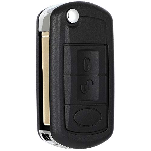 cciyu 1 X Flip Key Fob Uncut Blade (SHELL CASE) 3 Buttons Replacement for 2005-2011 for Land Range Rover Range Rover Sport /LR3/Range Rover with FCC: NT8-15K6014CFF -TXA YWX000071NT8-15K6014CFF​TXA