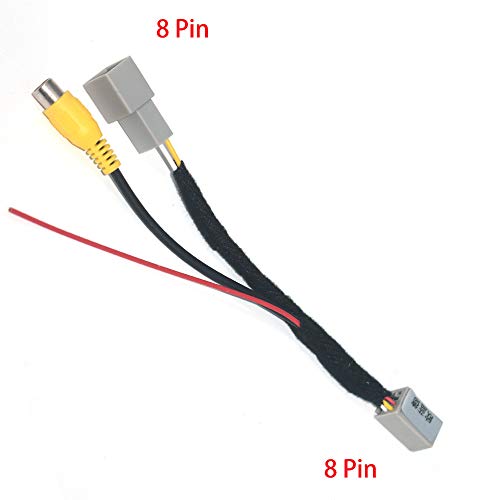 Strpump 8 Pin Car Rear View Backup Reverse Camera Adapter RCA Cable for Mitsubishi Outlander ASX GF GG ZJ 2013-2020 Original Factory Screen Video Input