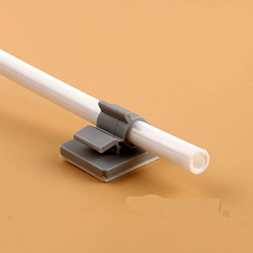 PureSec Adhesive RO Tubing holder 1/4 inch RO Tubing Mounting Clips Cable Management Wire Clamps(Pack of 10) (10, 1/4 inch tubing O.D. use)