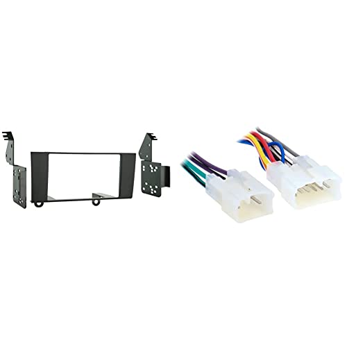 Metra 95-8153 Double DIN Installation Kit for 1995-2000 Lexus LS Vehicles & Metra 70-1761 Radio Wiring Harness for Toyota 87-Up Power 4 Speaker