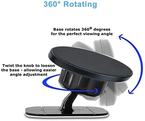 Nato Magna Mount Original [4 Pack] Universal Magnetic Cell Phone Mount for use on Any Cell Phones or Tablet - iPhone X 8 7s 6s Plus 5s Samsung Galaxy S8 Edge S7 S6 Note 5 Note 4 - 360 Degree Swivel