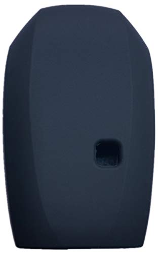 RUNZUIE Silicone Keyless Entry Remote Key Fob Cover Protector Compatible with 2019 2020 Infiniti Qx50 QX60 Black with Blue 5 Buttons