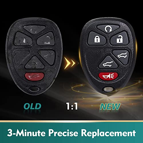 HelloAuto Key Fob Fit for GMC Yukon/Chevy Tahoe Suburban Cadillac Escalade FCC ID: OUC60270 OUC60221
