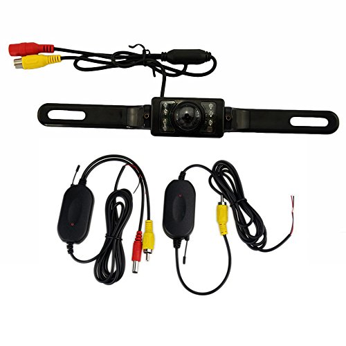 EZoneTronics 2.4G Car Backup Camera Rearview Camera for Vehicle Wide Angle HD Easy-Installation 7LED Night Vision Waterproof Rear View Back Up Camera Fit All Cars