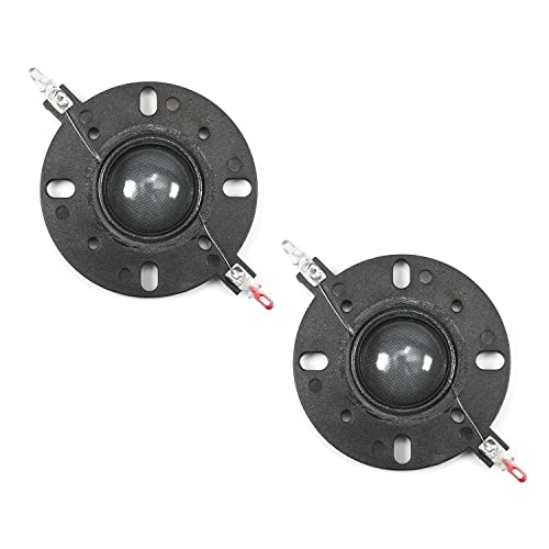 Heyiarbeit 25.5mm Tweeter Voice Coil Audio Speaker Resin Membrane Drive Head Accessory for Audio Replacement Black Tone 2pcs