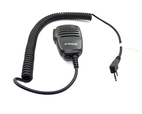 BridgeCom BCS-200 Shoulder Speaker Mic K-1 Plug IP-54 Rated for DMR and Analog AnyTone, Kenwood, Woxun Amateur Ham Business Portable Two Way Radio