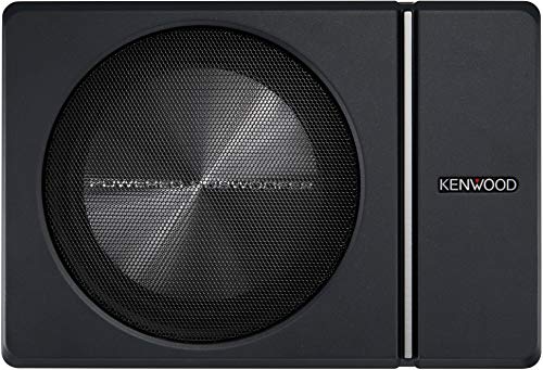 Kenwood KSC-PSW8 250W Max (150W RMS) Single 8" Under Seat Powered Subwoofer Enclosure W/Remote Control
