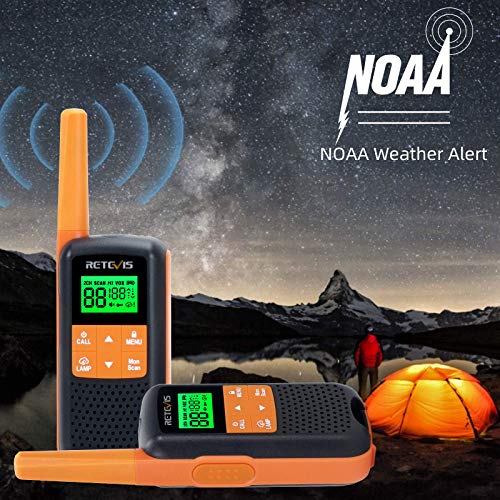 Retevis RT49 FRS Walkie Talkies for Adults, Rechargeable Two Way Radios Long Range, IP65 Waterproof Walkie Talkies, VOX NOAA Flashlight, Portable 2 Way Radio for Cruises, Camping 4 Pack