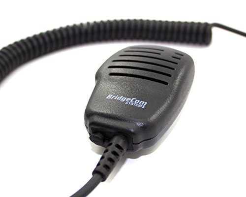 BridgeCom BCS-200 Shoulder Speaker Mic K-1 Plug IP-54 Rated for DMR and Analog AnyTone, Kenwood, Woxun Amateur Ham Business Portable Two Way Radio