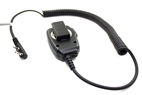 BridgeCom BCS-200 Shoulder Speaker Mic K-1 Plug IP-54 Rated for DMR and Analog AnyTone, Kenwood, Woxun Amateur Ham Business Portable Two Way Radio
