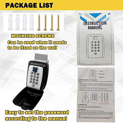 Upgrade Car Key Window Lock Box and Wall Lock Box, Car Key Lock Box window Great for Ride Share, Turo, GetAround, Car Window Key Safe Lock Box with Protective Cover to Hang on Window, 10 Year Warranty