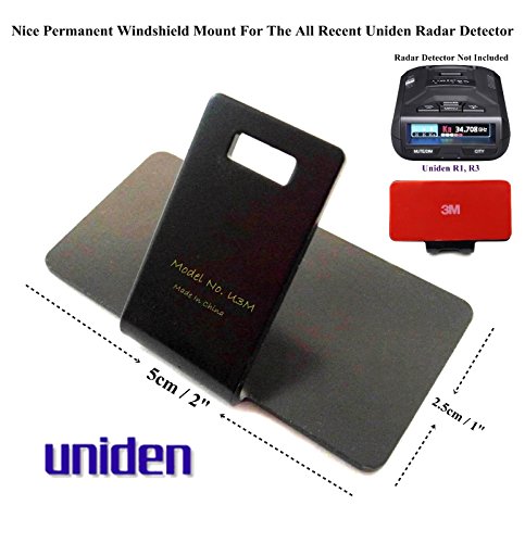 U3M Improved Permanent Windshield Mount for Many Uniden Radar Detectors