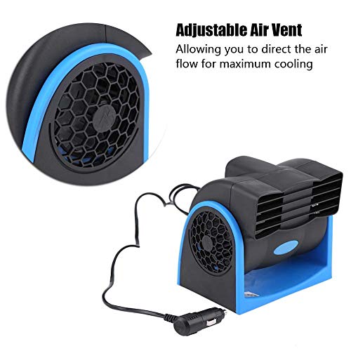 12V Car Auto Cooling Fan, Car Vehicle Electric Cooling Fan Auto Mini Adjustable Speed Silent Air Cooler