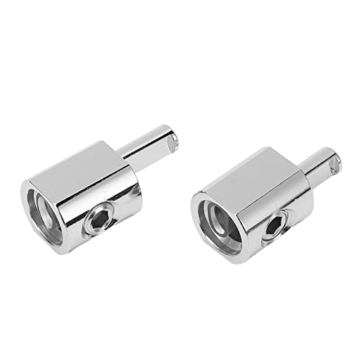 Demeras Wire Reducer Adaptor, Good Conductivity Amp Input Reducer 6061 Aluminum High Power Universal 1/0 Gauge to 4 Gauge Nickel Plated for Car for Boats