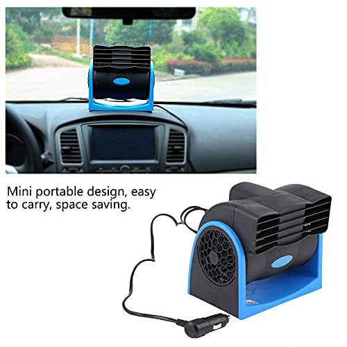 12V Car Auto Cooling Fan, Car Vehicle Electric Cooling Fan Auto Mini Adjustable Speed Silent Air Cooler