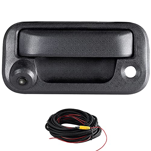RED WOLF Tailgate Handle W/Reverse Backup Camera Replacement for 2004-2014 Ford F150, 2008-2016 F-250/F-350/F450/F550 Pickup Rear View Parking Camera Removable Guideline Durable