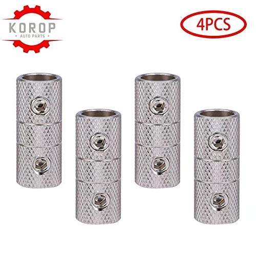 8 Gauge Wire Coupler Terminal Butt Connector (4pcs) Car Audio Stereo Power or Ground Wire Splice Coupler - Nickel Plated