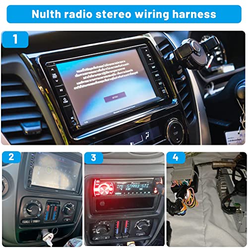 NuIth Radio Stereo Wiring Harness Adapter Connector Compatible with GM Chevy Silverado GMC Sierra 2000-2012 Vehicles Aftermarket Car Radio Wire Cable Plug
