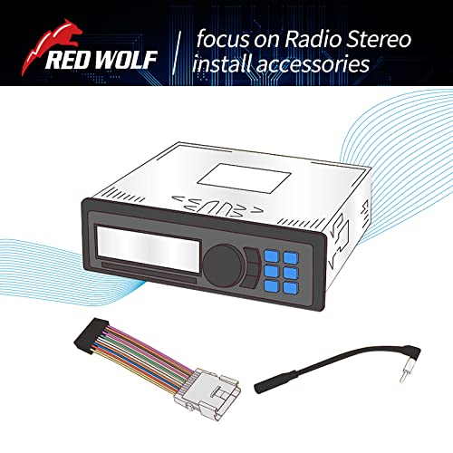 RED WOLF Car Radio Wiring Harness w/RCA Connector Plug AMP/Amplifier CD Player Cable Adapter Premium Sound System for Ford 1998-2005 F150, Lincoln/Mercury 1998-2003 Aftermarket Stereo Install
