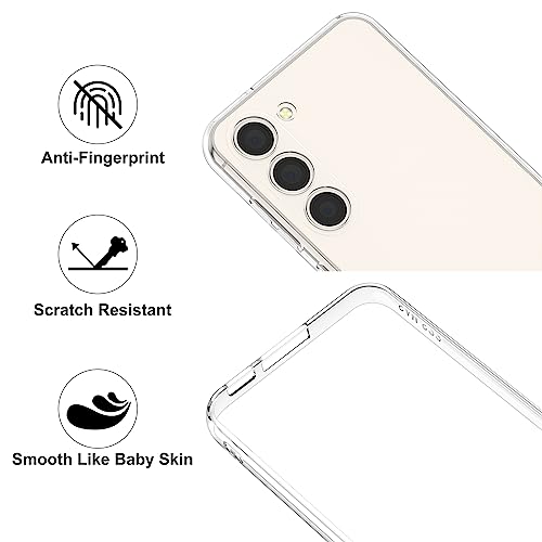 Meliya for Samsung Galaxy S23 Case Clear 6.1'' 2023, Slim & Tough, Shockproof & Drop Proof, Waterproof & Dustproof, Anti-Yellowing Full Body Protective Cover Case for Galaxy S23, Clear+Clear