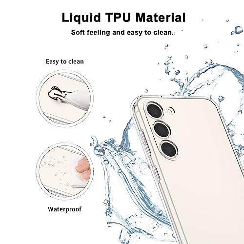 Meliya for Samsung Galaxy S23 Case Clear 6.1'' 2023, Slim & Tough, Shockproof & Drop Proof, Waterproof & Dustproof, Anti-Yellowing Full Body Protective Cover Case for Galaxy S23, Clear+Clear