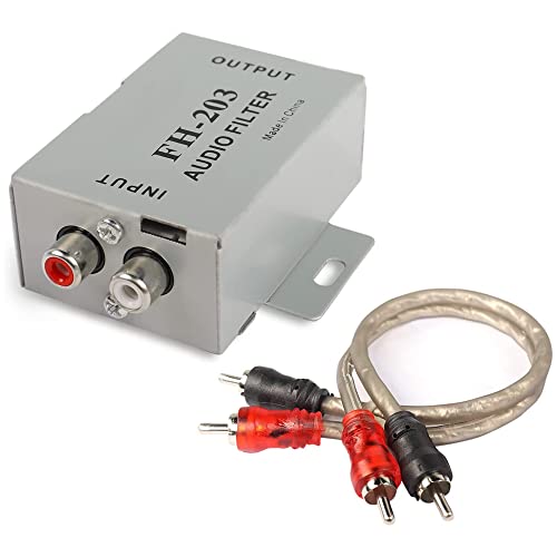 XMSJSIY Car Audio Noise Isolator Filter, 2 Channel RCA Ground Loop Signal Noise Suppressor Filter Eliminator for Amplifier Speaker Car Audio Systems