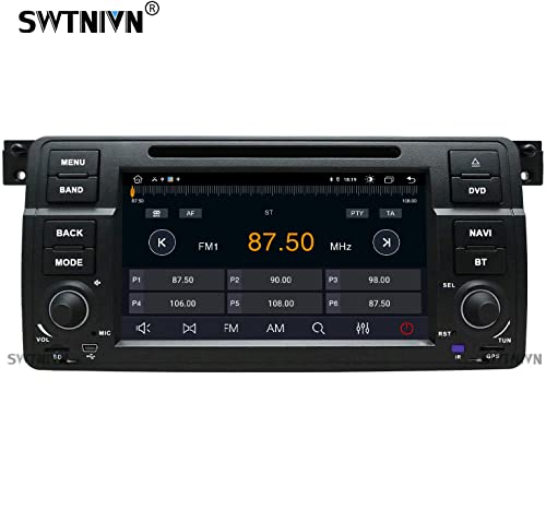 SWTNVIN Car Stereo Radio Compatible with BMW 3 Series 1999 2000 2001 2002 2003 2004(E46) Rover75 MG ZT Android 11 Octa-Core 2G RAM 32G ROM 7 Inch HD Support BT5.0 Wifi GPS TPMS Steering Wheel DVD Play
