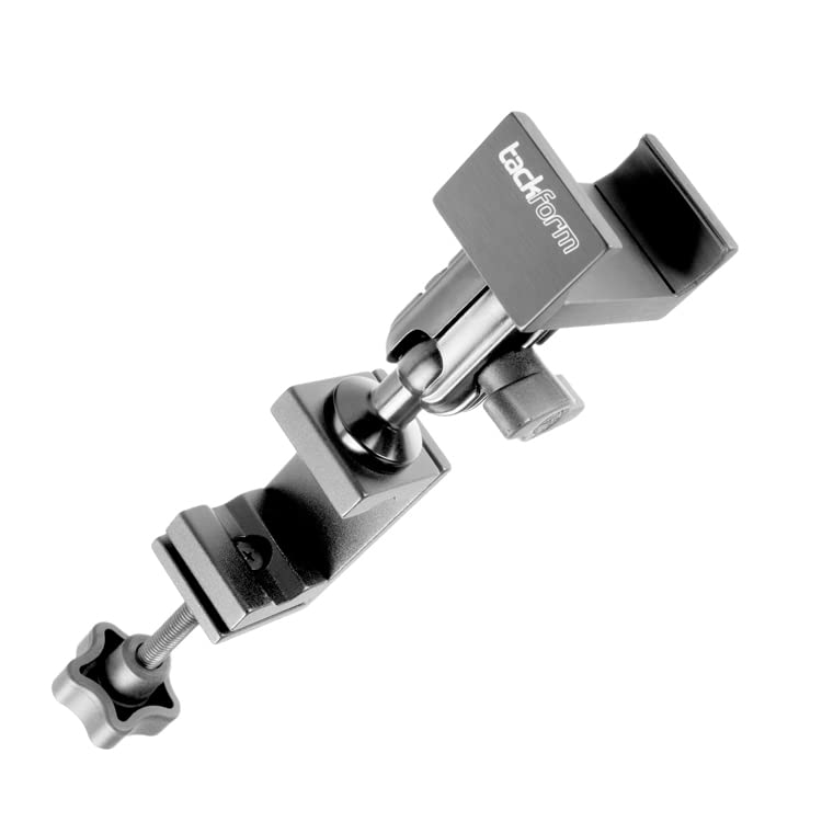 Tackform Enduro Golf Cart Mount for Phone and SkyCaddie SX400 [Enduro Series] - Rock Solid All-Metal Holder for Phones and GPS up to 3.4" Wide. Industrial Spring Grip.