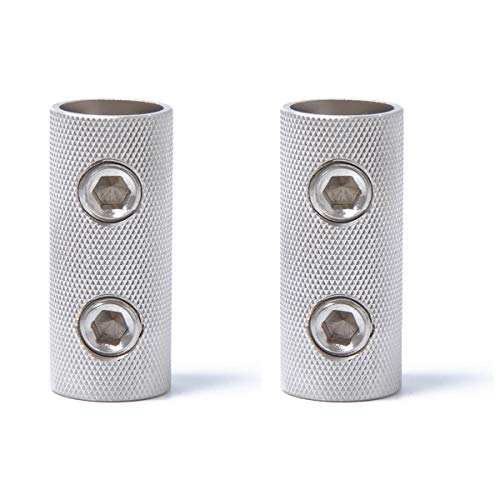 Wakauto 2 PCS 1/0 Gauge Wire Couplers Audio Car Brass Terminal Butt Connectors - 0GA