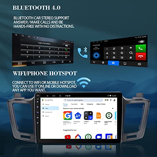 Evonavi 2GB+32GB Car Stereo for Toyota RAV4 2013 2014 2015 2016 2017 2018, IPS Touch Screen Car Radio with GPS WiFi/Bluetooth/FM/AM/DSP/AHD/32EQ/Mirror Link,Compaitble with Carplay/Android Auto