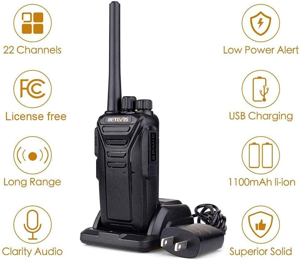 Retevis RT27 Walkie Talkies for Adults Gift,Long Range 2 Way Radios Rechargeable,VOX Clear Voice Easy Operation Durable,Two Way Radio for Outdoor Hiking Hunting Climbing(2 Pack)