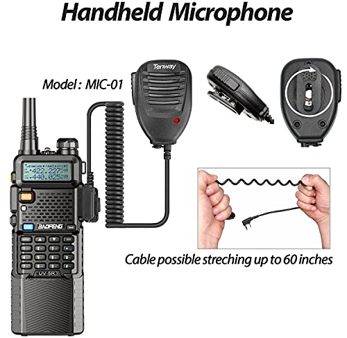 Baofeng UV-5R Two Way Radio with 3800mAh Battery and Programming Cable and Radio Case