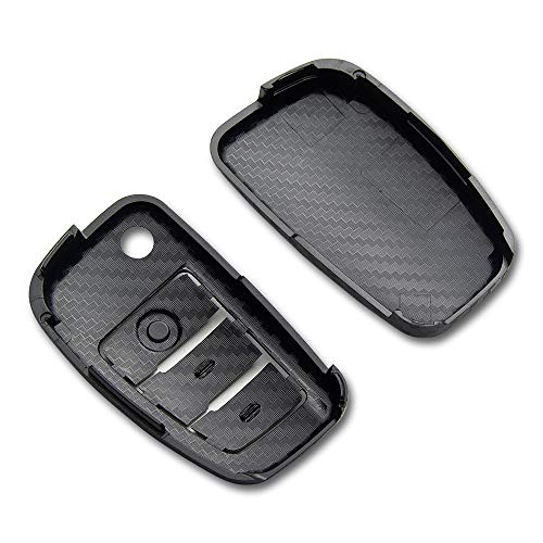 TANGSEN Flip Key Fob Case Personalized 3D Carbon Fiber Emboss ABS Plastic Protective Cover for Audi A1 A3 A4 A5 A6 A8 Q3 Q5 Q7 R8 RS4 S3 S4 S5 S6 S8 TT Quattro 3 4 Button Keyless Entry Remote