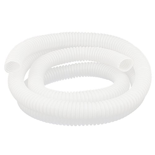 uxcell 1.5 M 16 x 19 mm Plastic Corrugated Conduit Tube for Garden,Office White