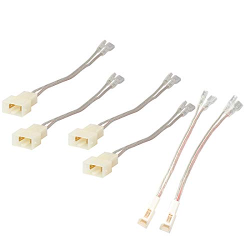 RED WOLF Door Dash Tweeter Speaker Wire Harness Replacement for Honda Civic Accord Odyssey Civic CRV Install Adapter Connector 6 PCS
