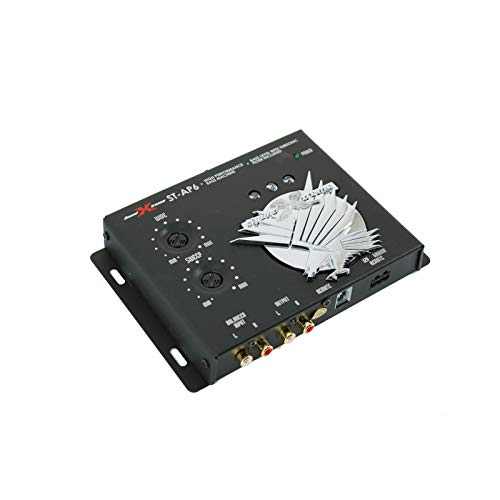SoundXtreme ST-AP6 1/2 Din Car Audio Digital Processor, 13.5V, Bass Maximizer & Sound Restoration w/Includes a dash mount remote control and Light display, 10.4x2.3 x 8.6 inches