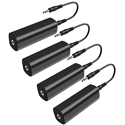4 PCS Ground Loop Noise Isolator for Car Audio/Home Stereo System, Ground Loop Isolator Noise Filter with 3.5mm Audio Cable