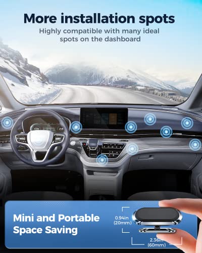 2022 Magnetic Phone Mount for Car【Upgrade 8X Magnets】 Strong Car Mount Magnet, 360° Rotation Phone Mount for iPhone 14 13 12 Pro XR XS Plus Samsung Galaxy Note S222/S21& All Phone & Mini Tablets