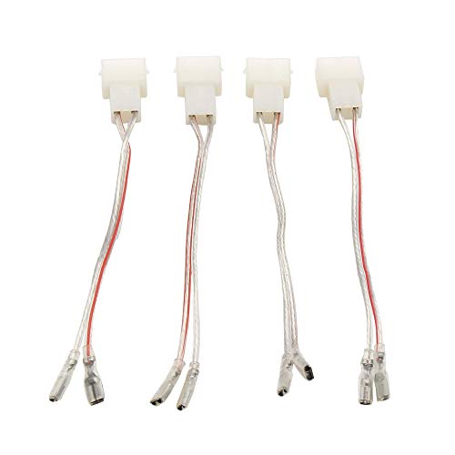 RED WOLF Door Dash Tweeter Speaker Wire Harness Replacement for Honda Civic Accord Odyssey Civic CRV Install Adapter Connector 6 PCS