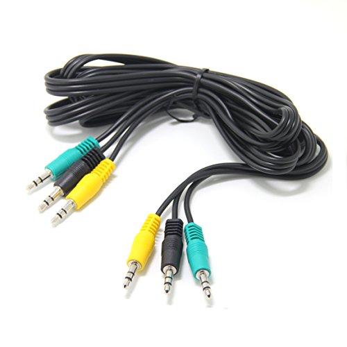 Ancable Replacement Audio Cable for 5.1 Channel Logitech Computer Speakers 3.5mm 1/8 TRS Plug Male to Male 6ftďźCompatible with logitech z-5500, z-5450, z-5400, z-5300, z-906, z-680, x540 etc.