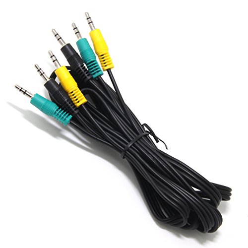Ancable Replacement Audio Cable for 5.1 Channel Logitech Computer Speakers 3.5mm 1/8 TRS Plug Male to Male 6ft,Compatible with logitech z-5500, z-5450, z-5400, z-5300, z-906, z-680, x540 etc.
