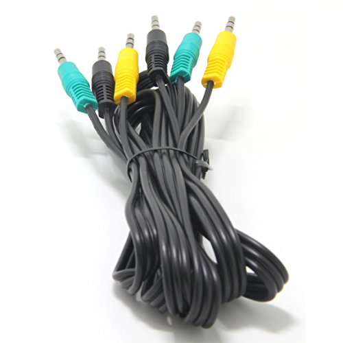 Ancable Replacement Audio Cable for 5.1 Channel Logitech Computer Speakers 3.5mm 1/8 TRS Plug Male to Male 6ft,Compatible with logitech z-5500, z-5450, z-5400, z-5300, z-906, z-680, x540 etc.