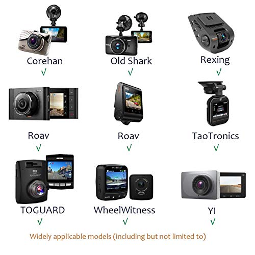 Dash Cam Mount Holder - Mirror Mount, Come with 10+ Different Joints, Compatible with APEMAN, Falcon F170, Old Shark, Peztio, Rexing V1P, Roav, UGSHDI, Z-Edge,YI,Kdlinks X1, and Most Dash Cameras /GPS