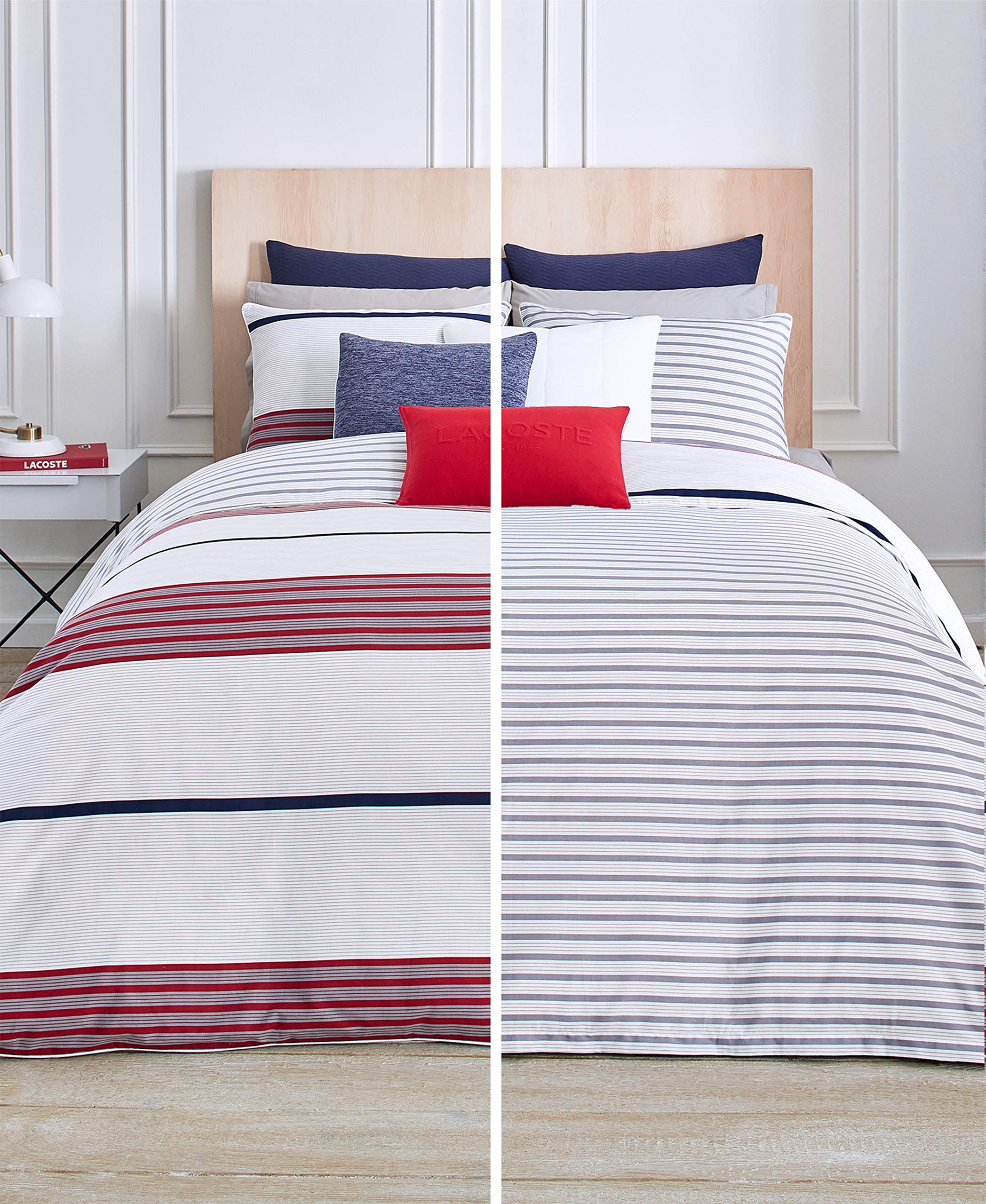 Lacoste Milady Duvet Set, Twin/TwinXL, Red