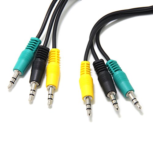 Ancable Replacement Audio Cable for 5.1 Channel Logitech Computer Speakers 3.5mm 1/8 TRS Plug Male to Male 6ft,Compatible with logitech z-5500, z-5450, z-5400, z-5300, z-906, z-680, x540 etc.