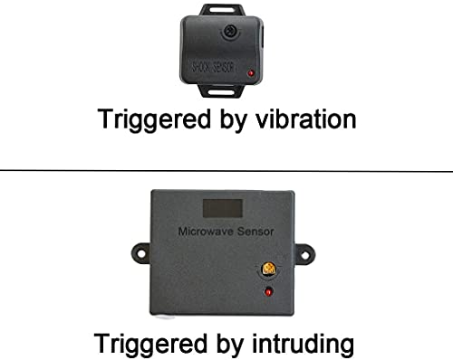 BANVIE Car Alarm System, Security Antitheft Alarm Systems with Keyless Entry, with Microwave Sensor & Shock Sensor