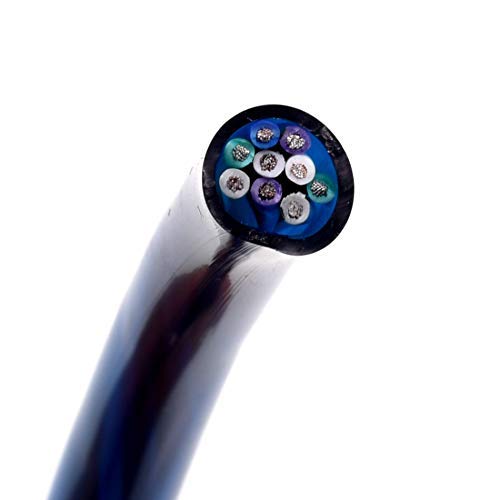 Conext Link MSC918-20 20 Feet 9 Conductors Blue Speed Wire Primary Wire Speaker Cable 18 AWG Gauge GA 100% OFC Copper Stranded Trailer (11993)