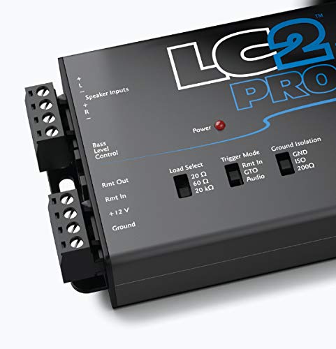 AudioControl LC2i PRO 2-Channel Line Output Converter with Impedance Matching, AccuBASS with 2-Channel Interconnect Cable